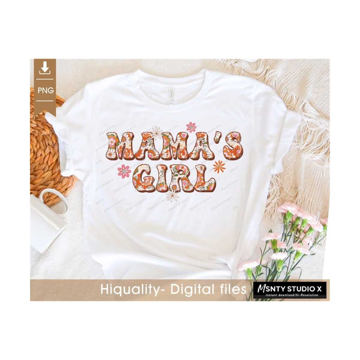 Mamas Girl Flowers PNG , little girl png, girl sublimation, - Inspire ...