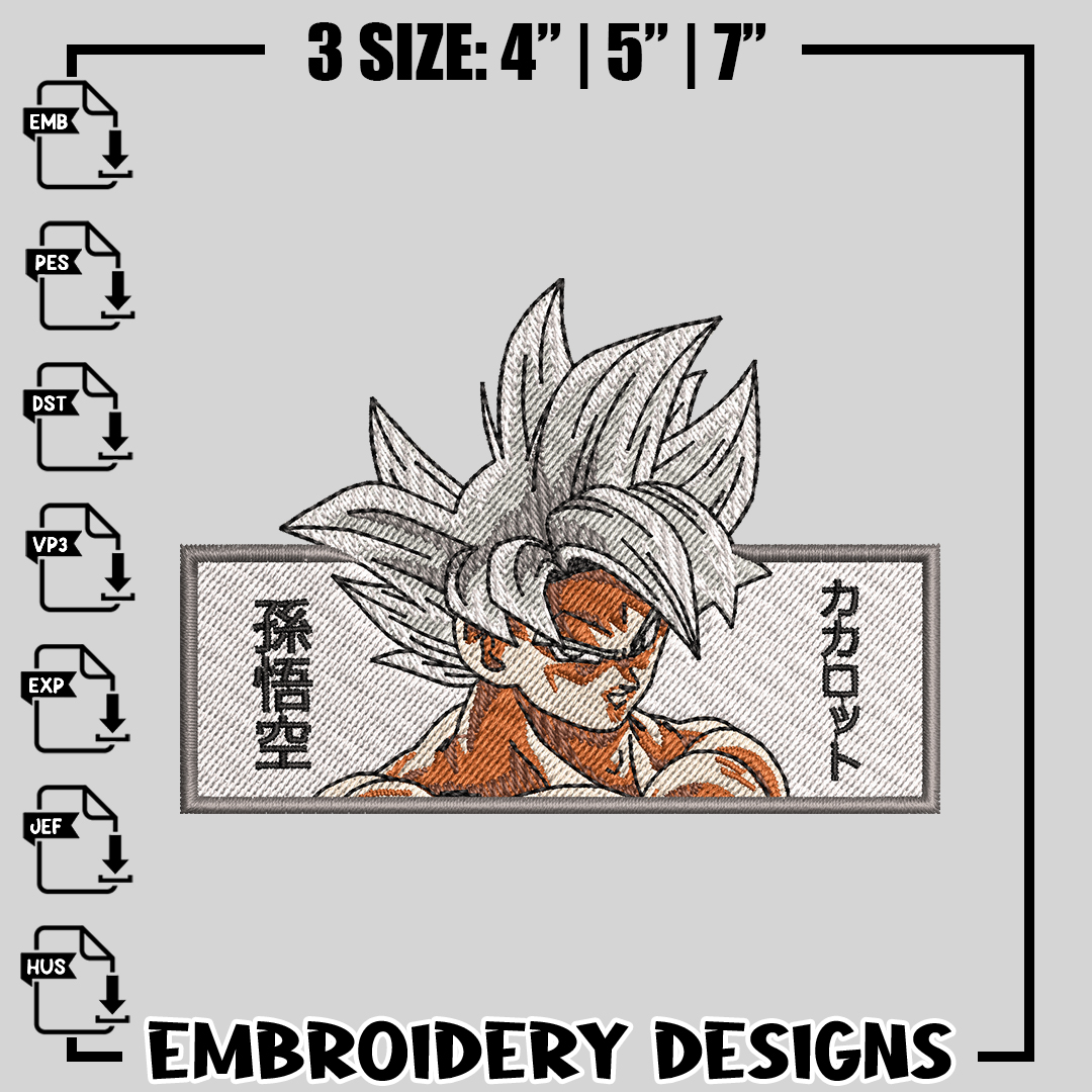 Wallpaper goku embroidery design, dragon ball embroidery, an | Inspire ...