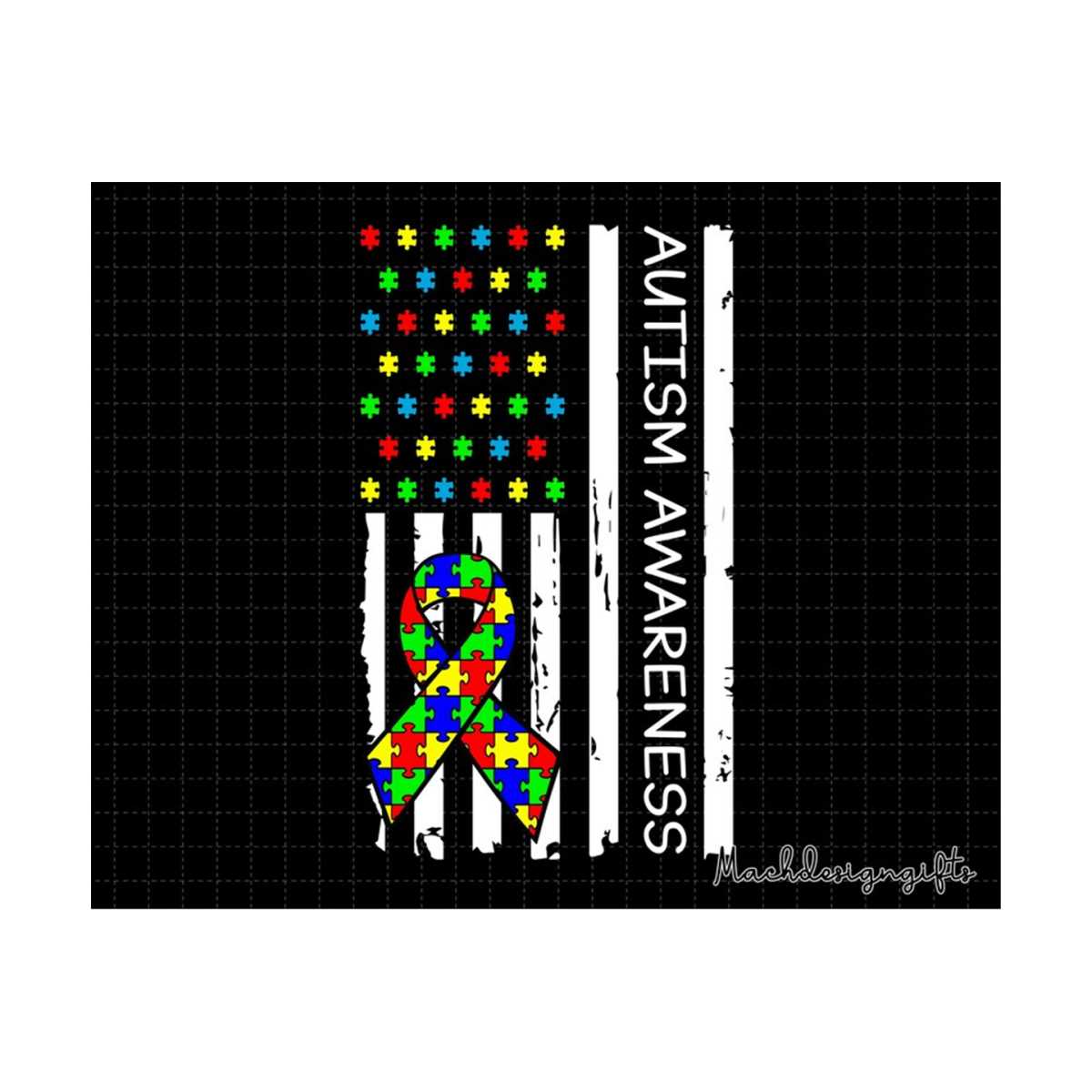 Autism America Flag Svg, Autism Awareness, Autism Svg, Aware | Inspire ...