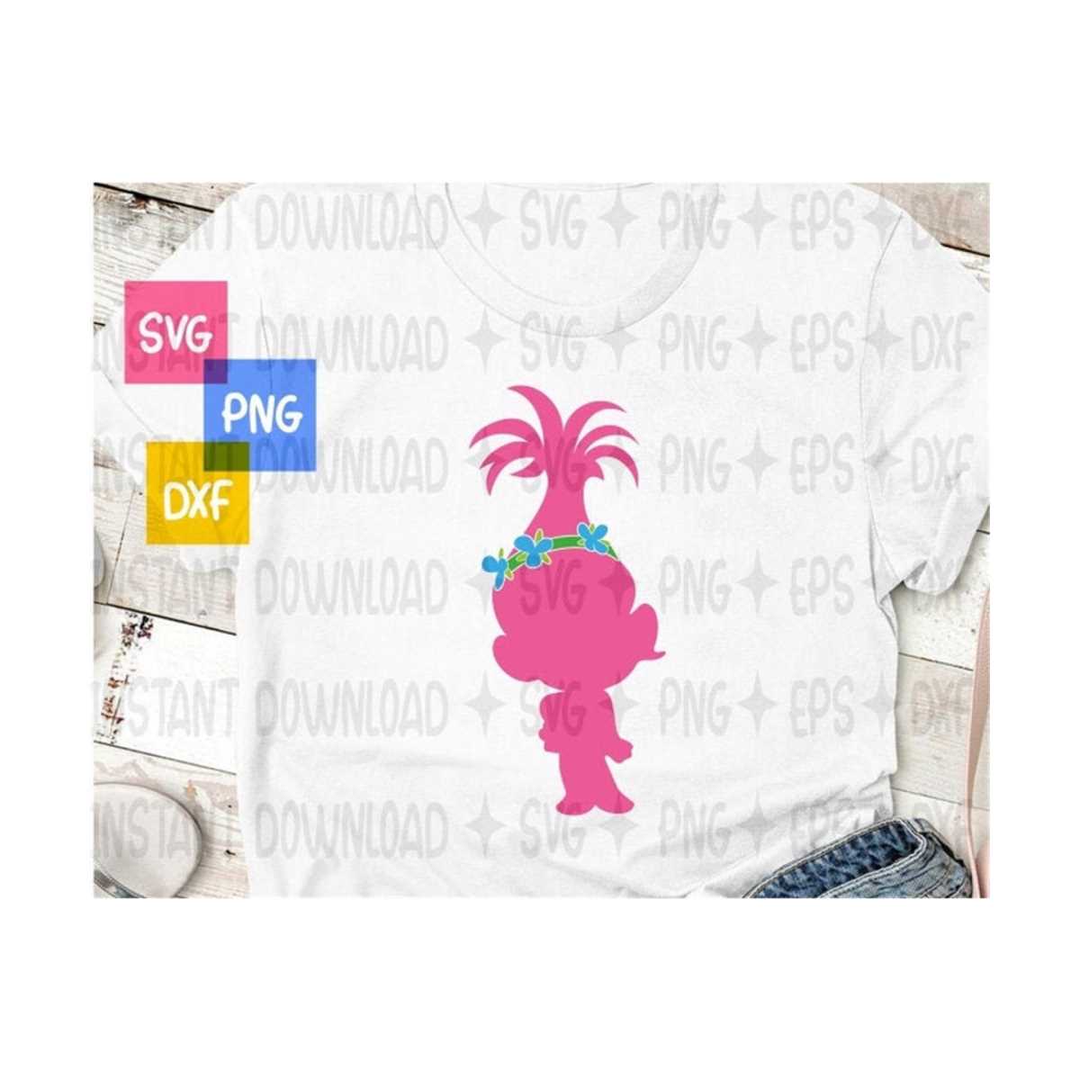 Poppy head SVG / POPPY silhouette / Trolls poppy hair svg an - Inspire ...