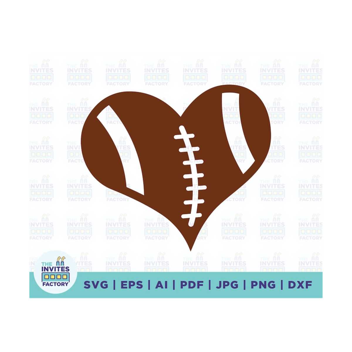 Football Heart svg, sport heart svg, sport svg, heart svg, b | Inspire ...