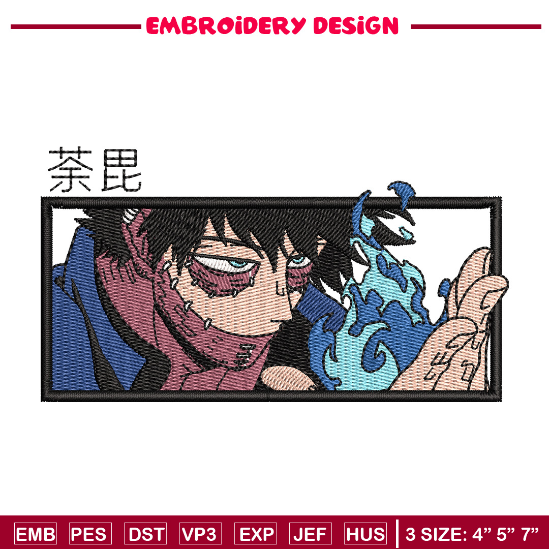 Dabi rectangle embroidery design, Mha embroidery, Anime desi | Inspire ...