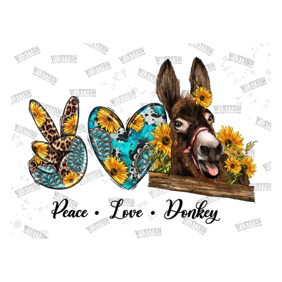 Peace Love Donkey Png, Donkey png, Donkey Png, Farm Animals | Inspire ...