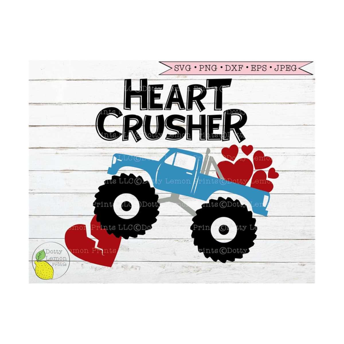 Valentine SVG, Monster Truck svg Heart Valentines Day svg Bo | Inspire ...