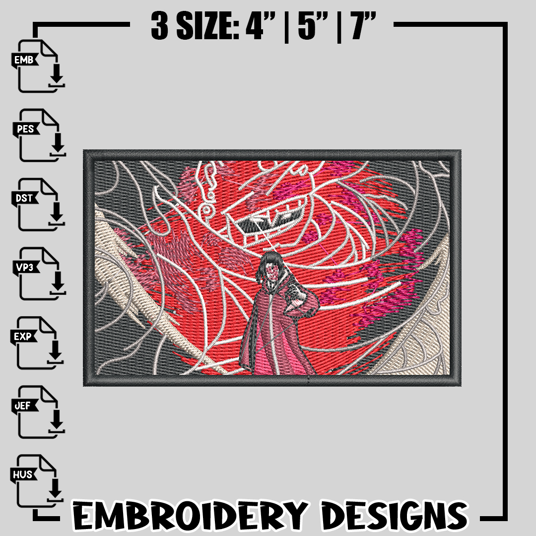 Itachi Uchiha v5 embroidery design, Naruto embroidery, anime | Inspire ...