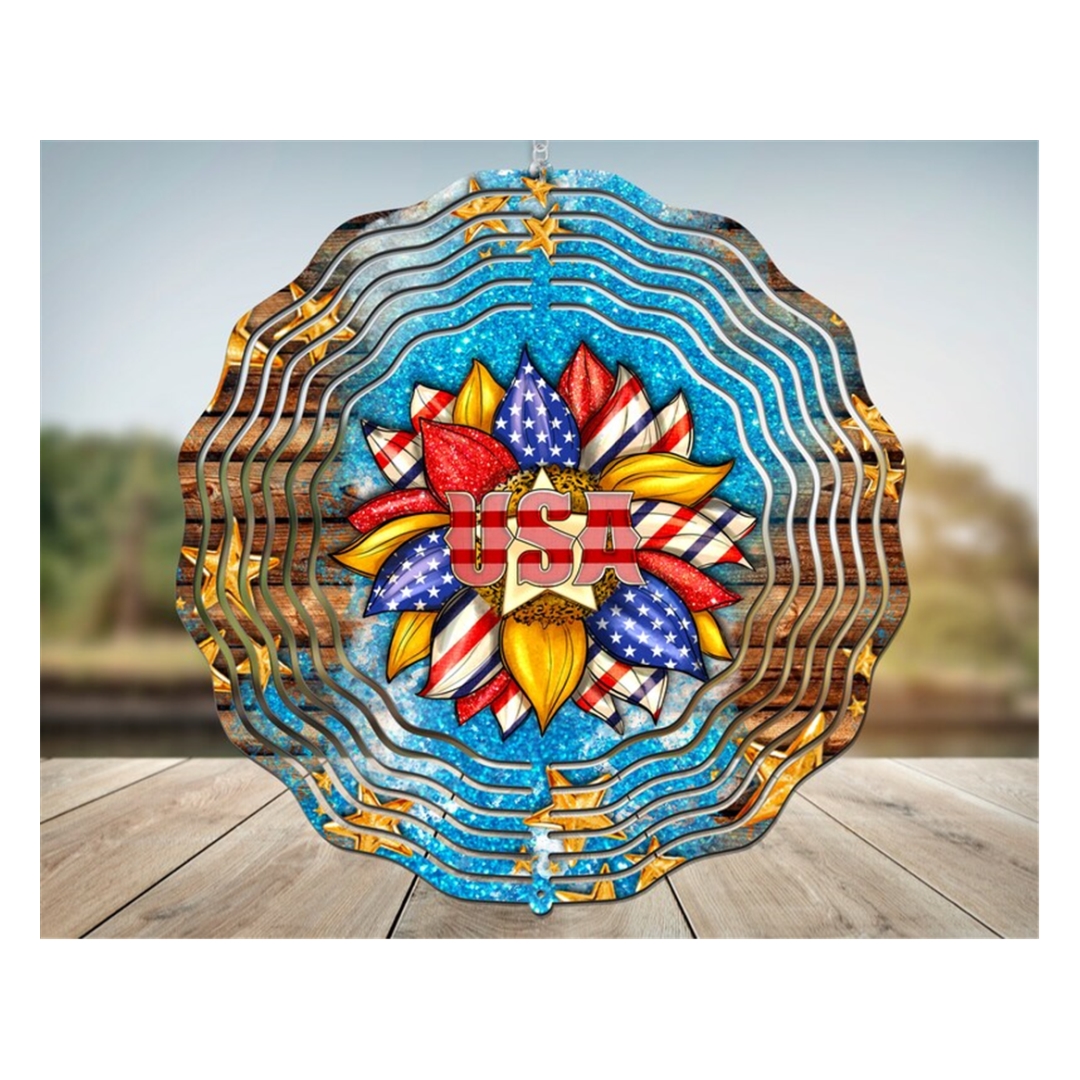 Usa Sunflower Wind Spinner Png ,America Wind Spinner,Sunflow | Inspire ...