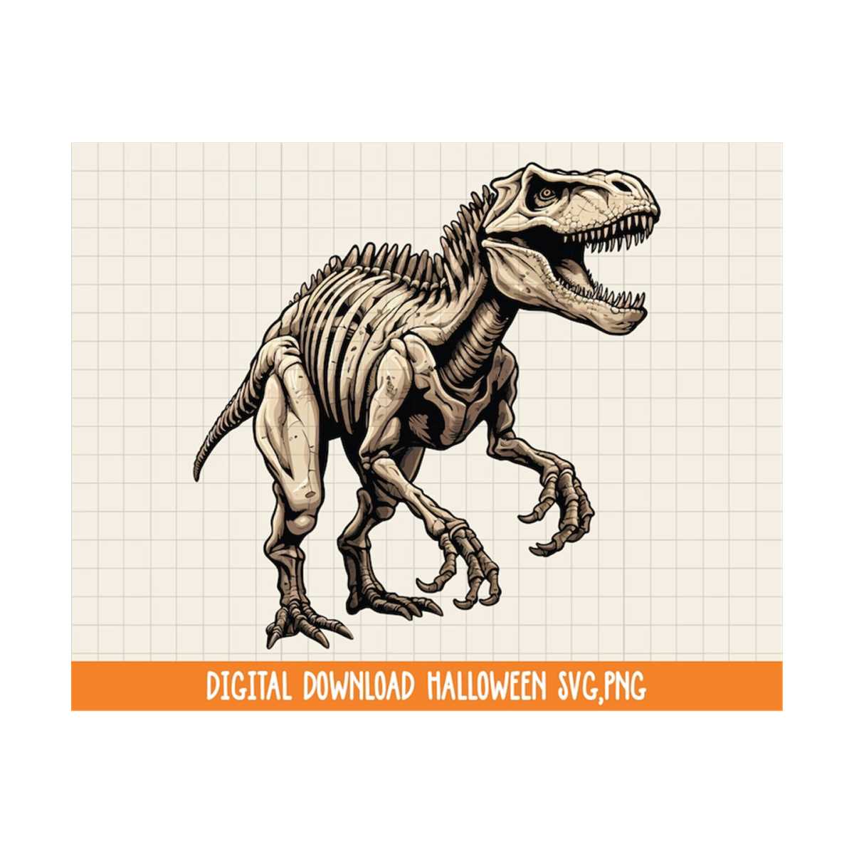 T Rex Skeleton Pumpkin Svg Png, Dinosaur Lover Svg ,Fall Hal | Inspire ...