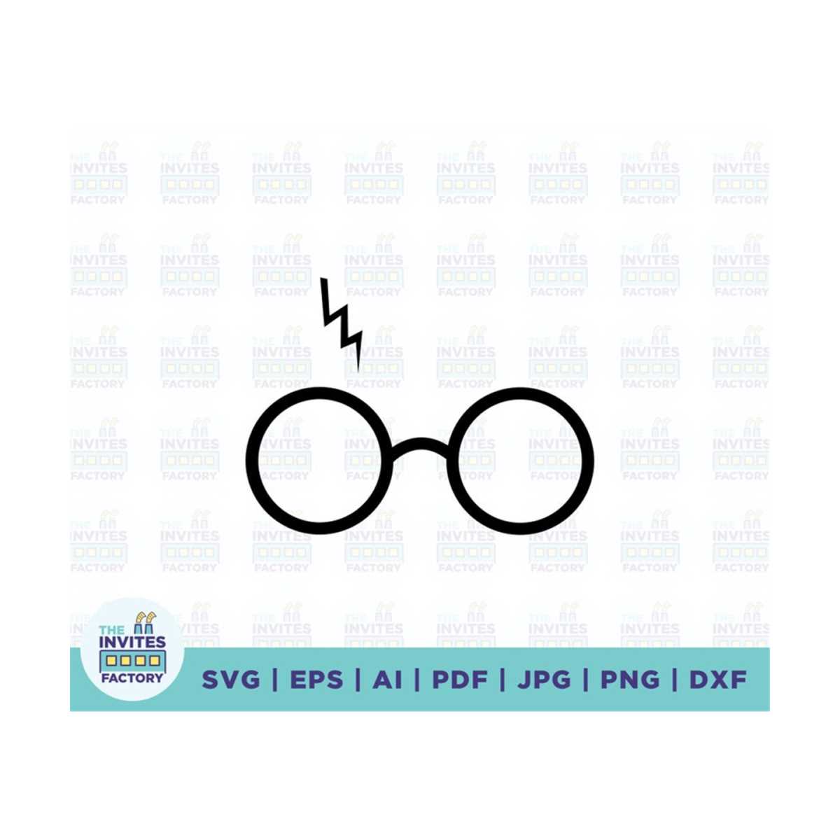 Potter Glasses svg, silhouette, HP wizard svg, wizard svg, c | Inspire ...