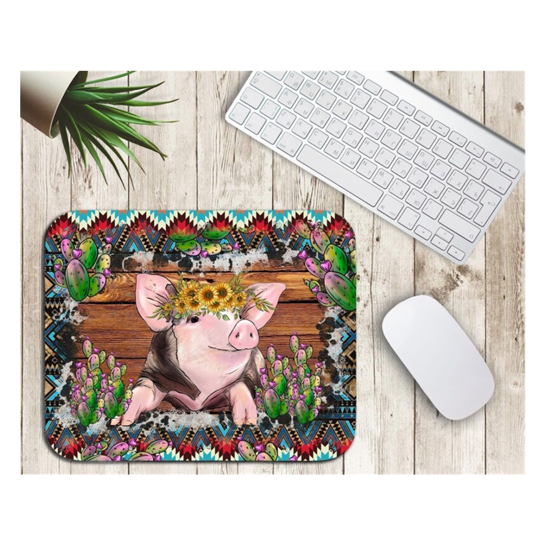 Western Pig Mouse Pad Png, Pig Mousepad Sublimation Design,W | Inspire ...