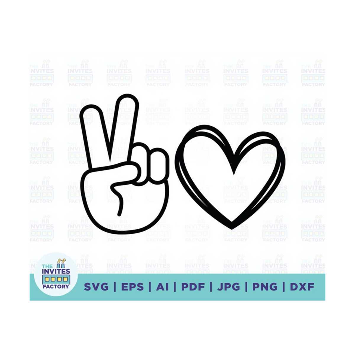 Peace and Love SVG File, Peace Sign SVG, peace svg, love svg | Inspire ...