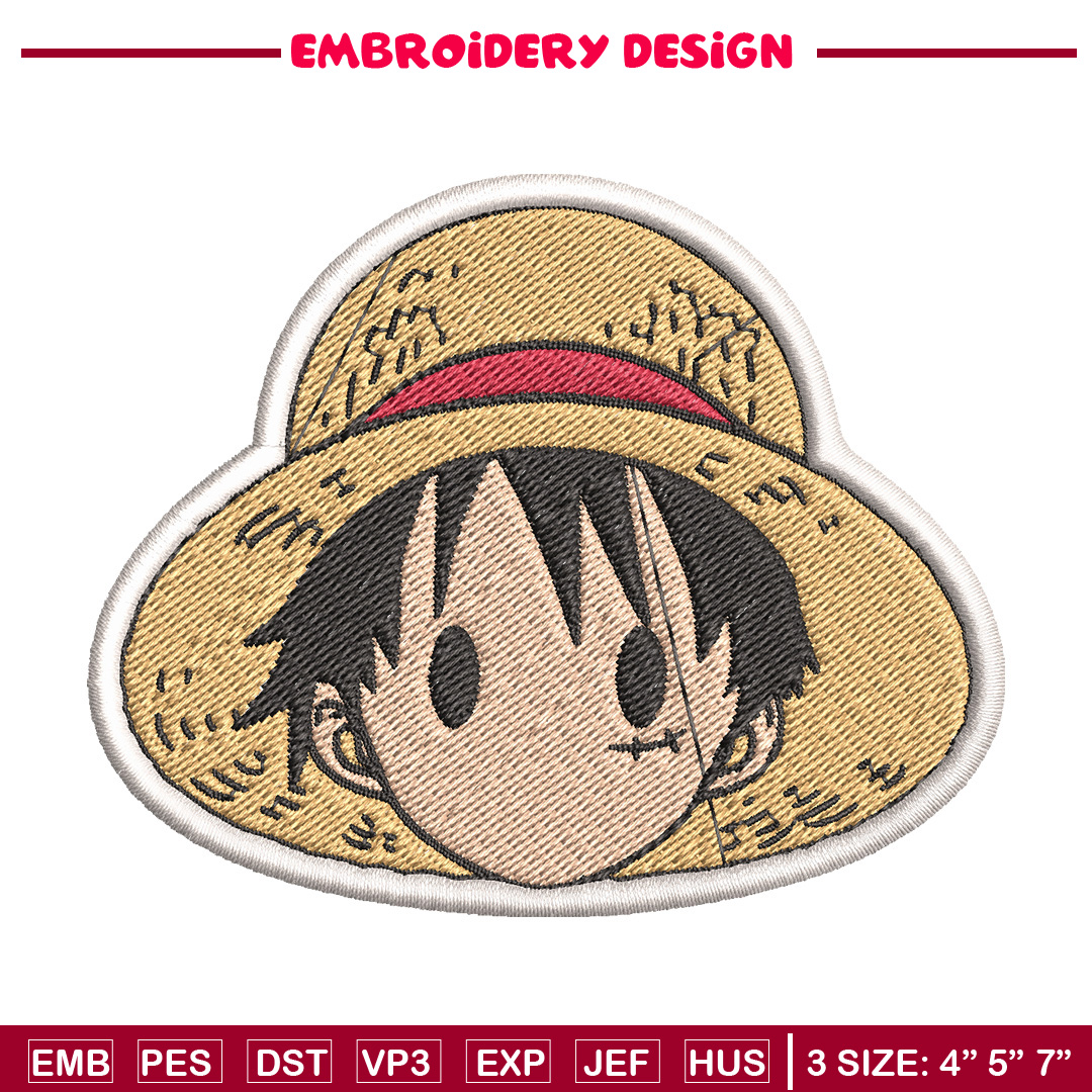 Luffy logo embroidery design, One piece embroidery, Anime de | Inspire ...
