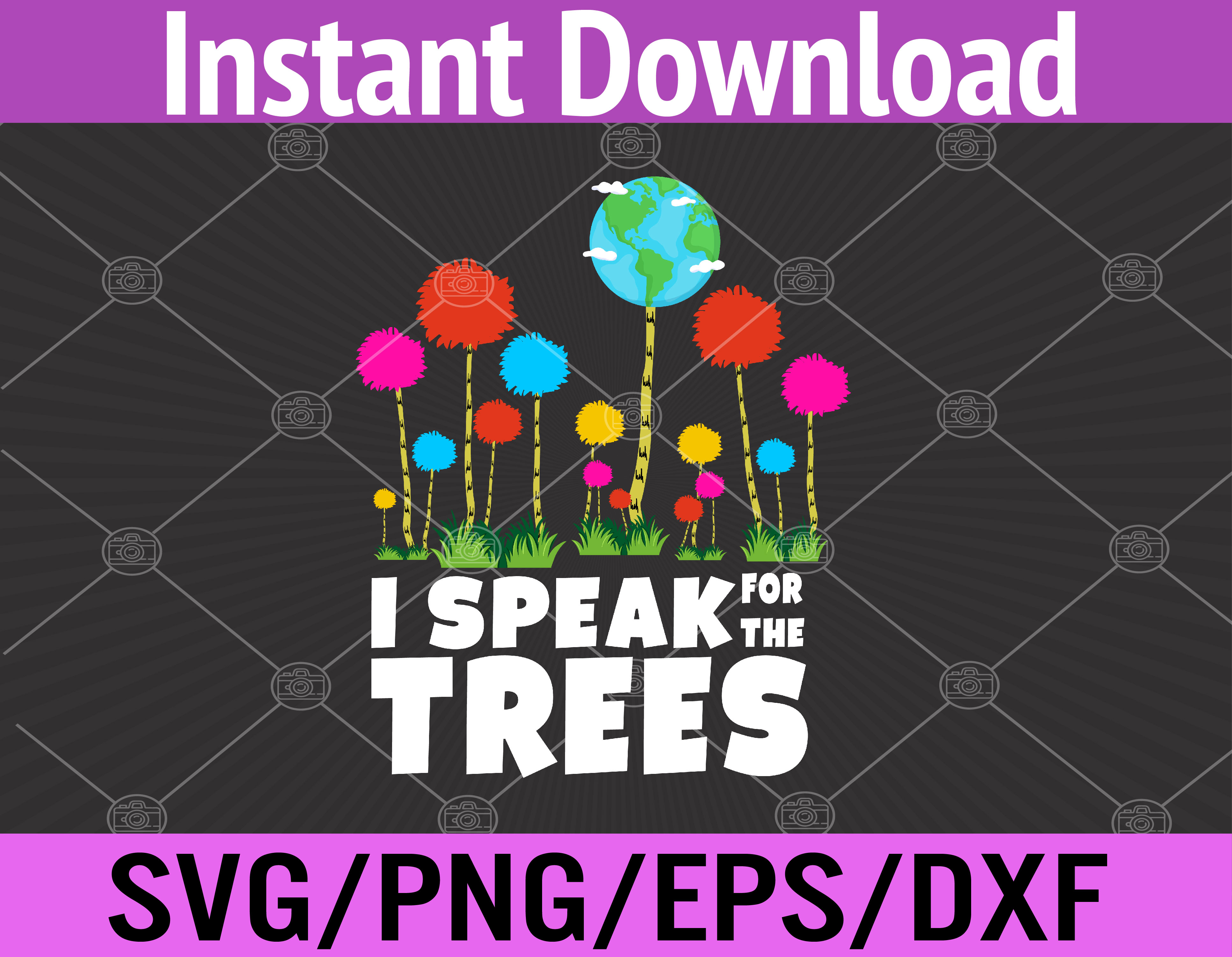 I Speak For Trees Earth Day Save Earth Inspiration Hippie Sv | Inspire ...