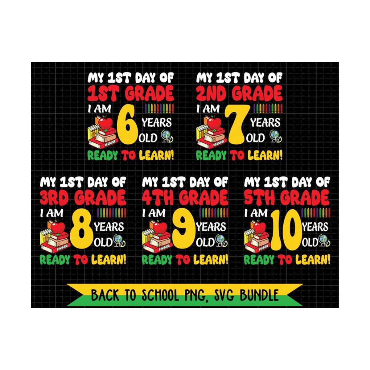 First Day Of School Bundle Svg,Png, Ready To Learn Svg, Back - Inspire ...