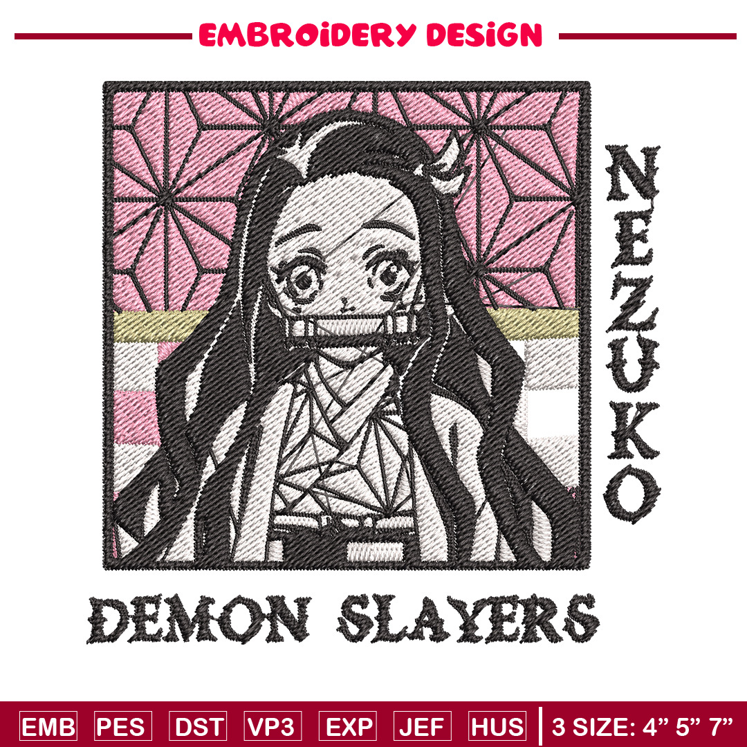 Nezuko frame embroidery design, Nezuko embroidery, Embroider | Inspire ...