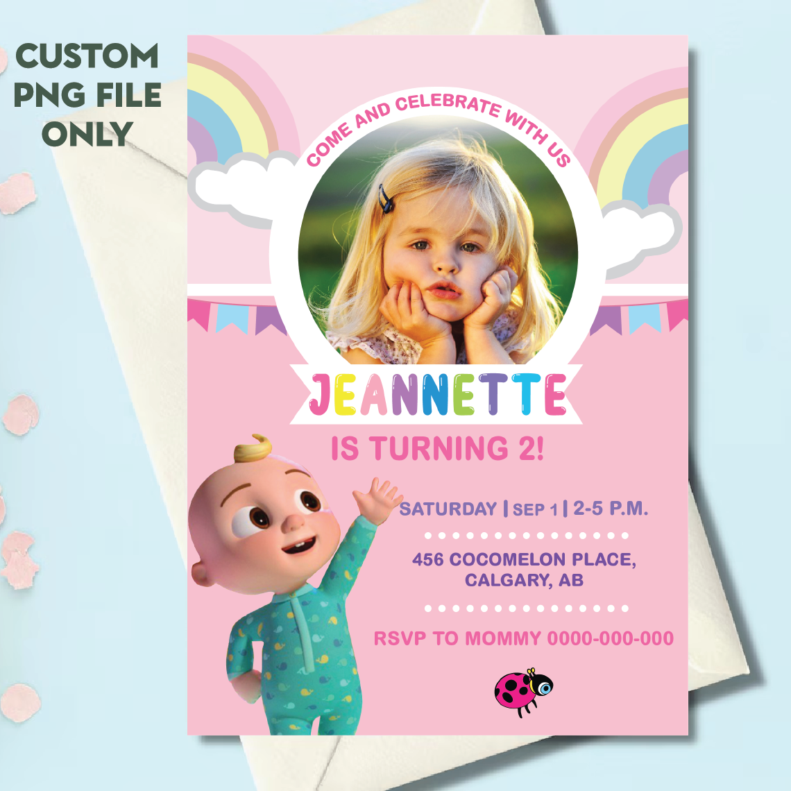 Personalized File Cocomelon Birthday Invitation Boy, Birthda - Inspire ...