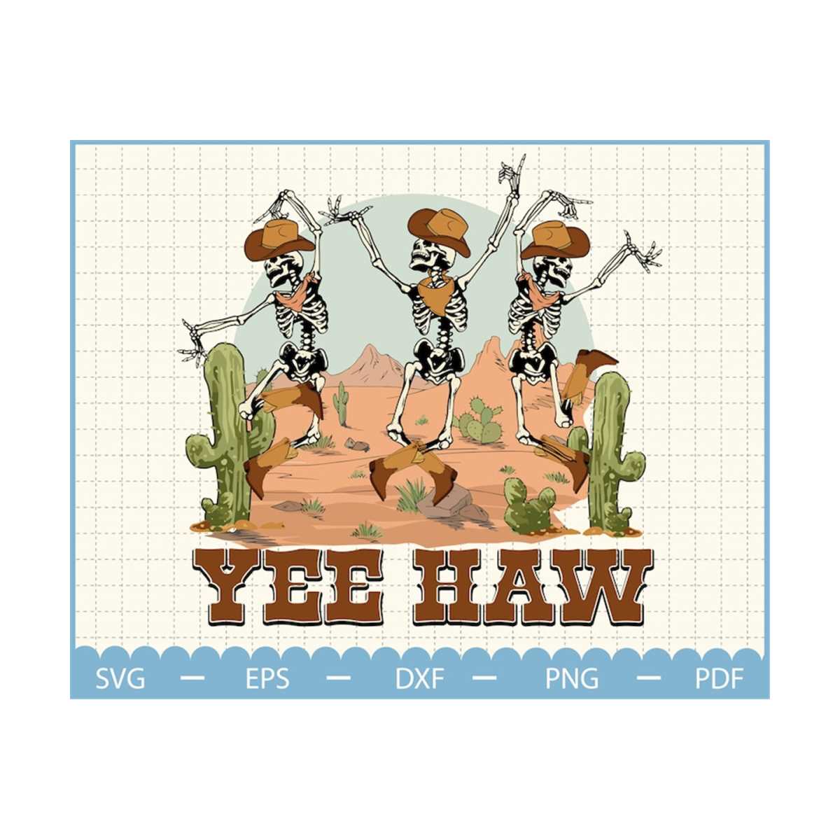 Yee Haw Png, Western Halloween Png, Retro Halloween Png, Ske | Inspire ...