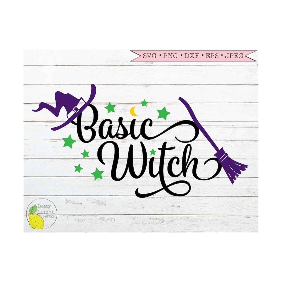 Basic Witch svg Halloween Fall svg Hocus Pocus svg Moon Star | Inspire ...