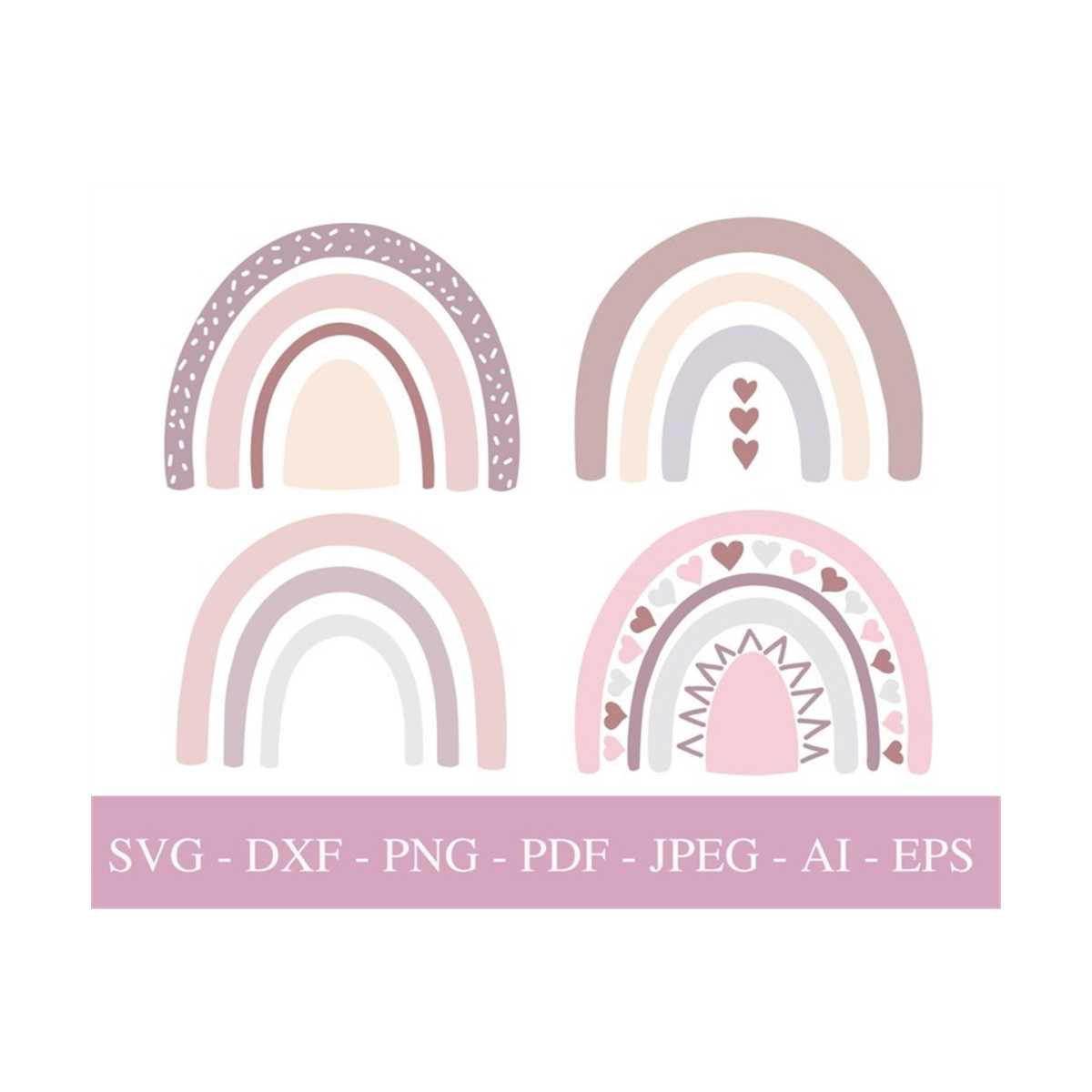 Boho Rainbow Svg Files For Cricut, Rainbow SVG Teacher, Laye - Inspire ...