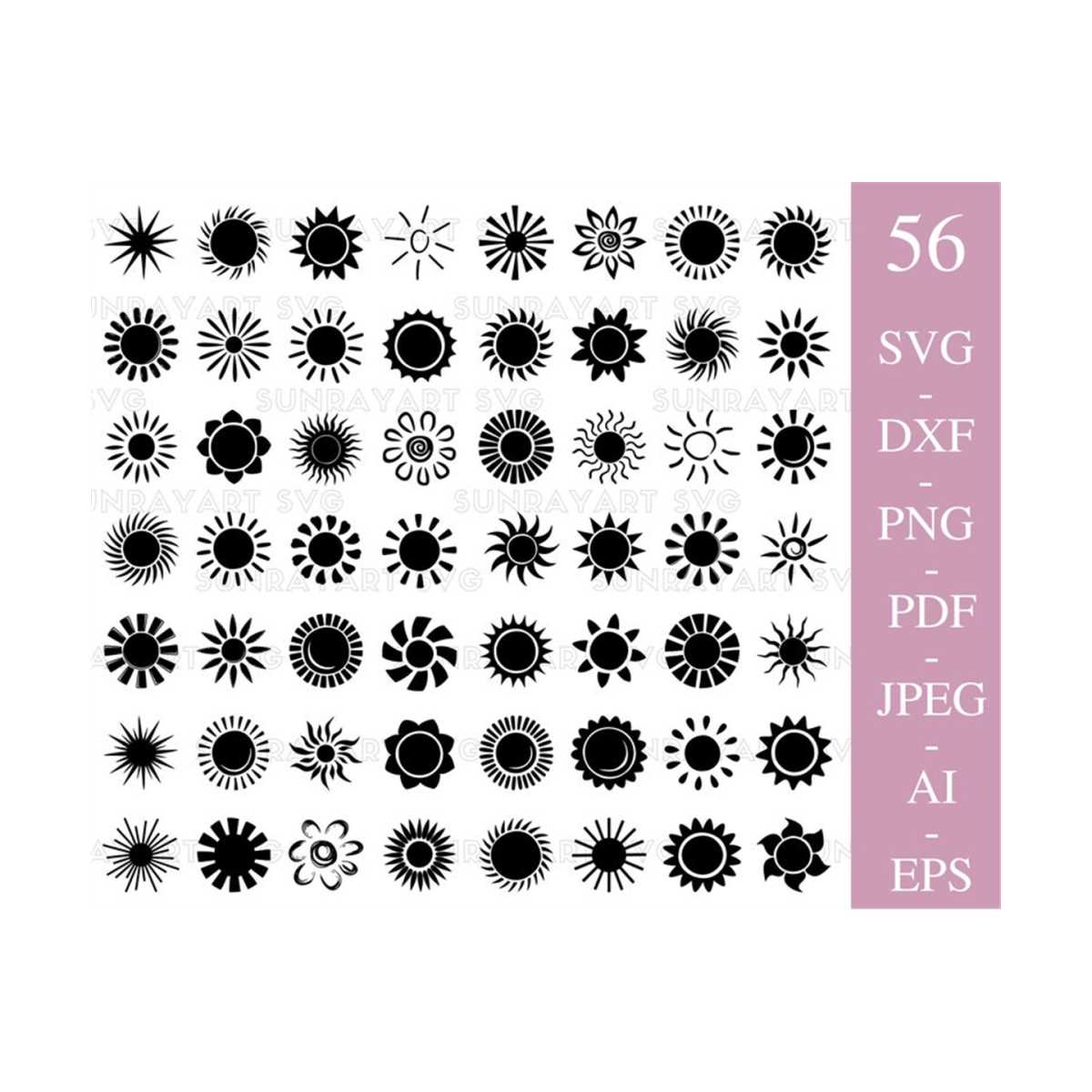 56 Sun SVG Files For Cricut, Sun SVG Bundle, Sun Png Dxf Pdf | Inspire ...