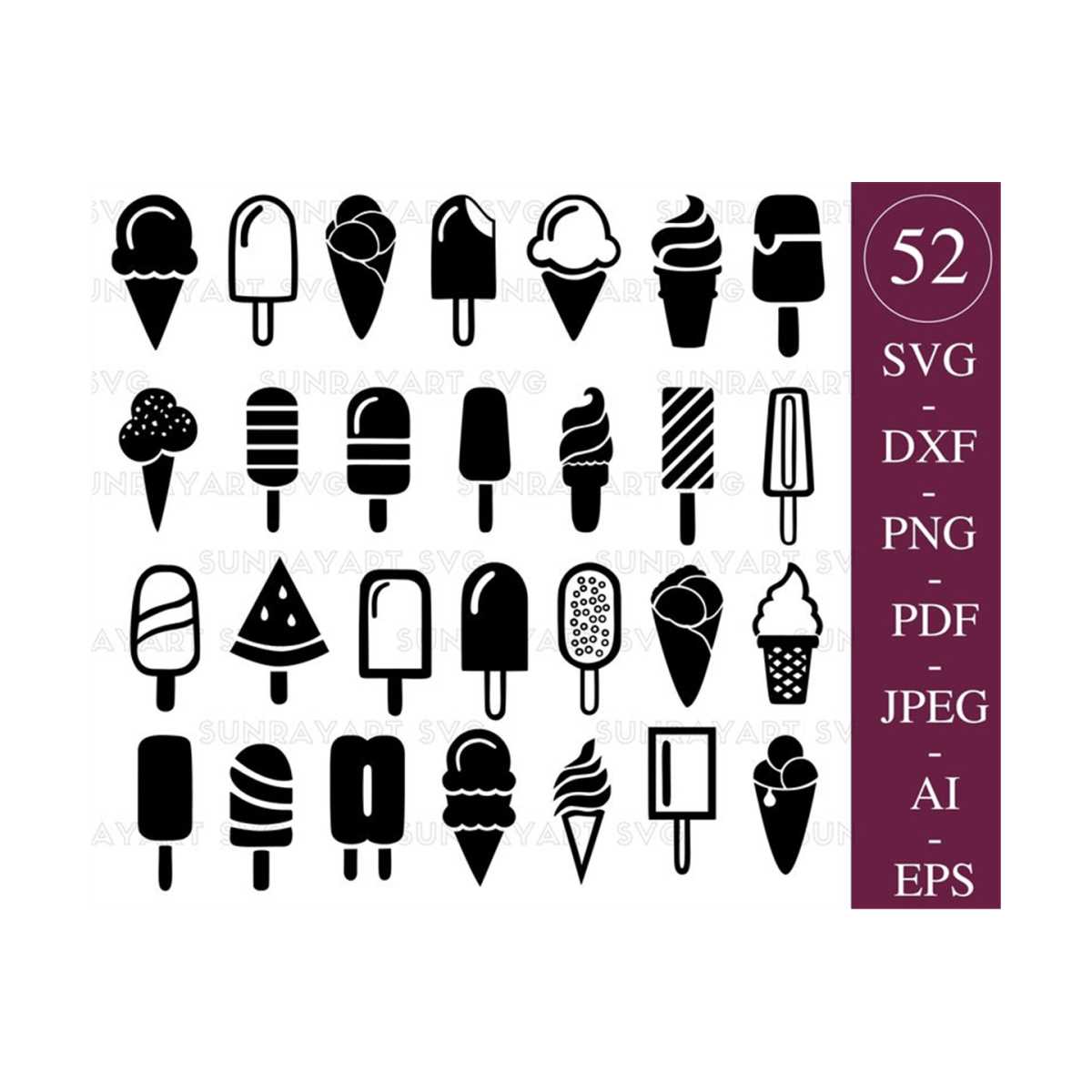 Ice Cream Svg Files For Cricut, 52 Dessert Clipart Popsicles | Inspire ...
