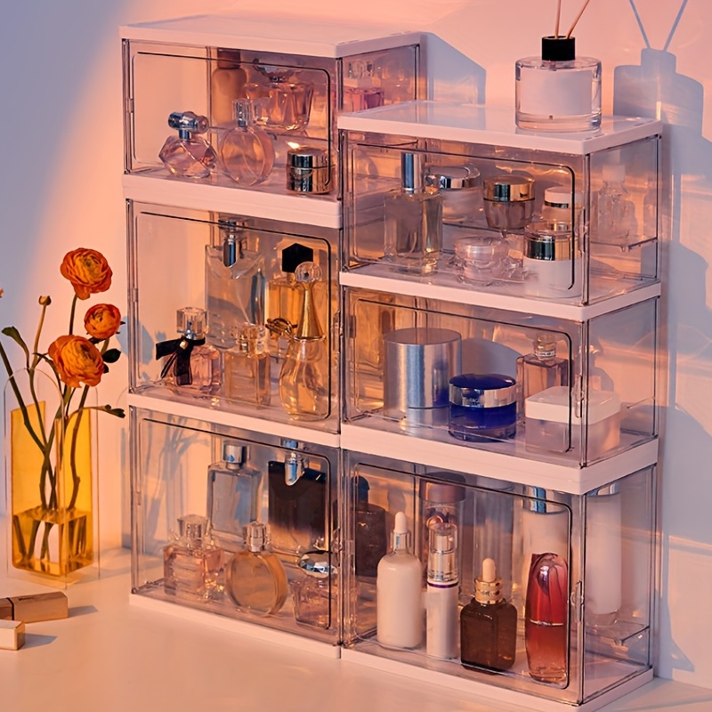 Stackable Perfume Display Case Stand With Ladder Shelf, Clea - Inspire ...
