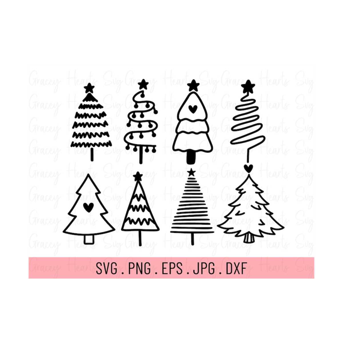 christmas tree svg bundle, pine tree svg, christmas svg, pin | Inspire ...