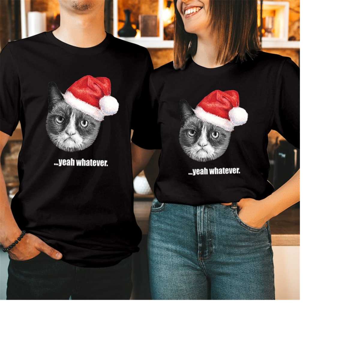 TSHIRT (5026) Grumpy Cat Yeah Whatever Christmas T-Shirt Meo | Inspire ...