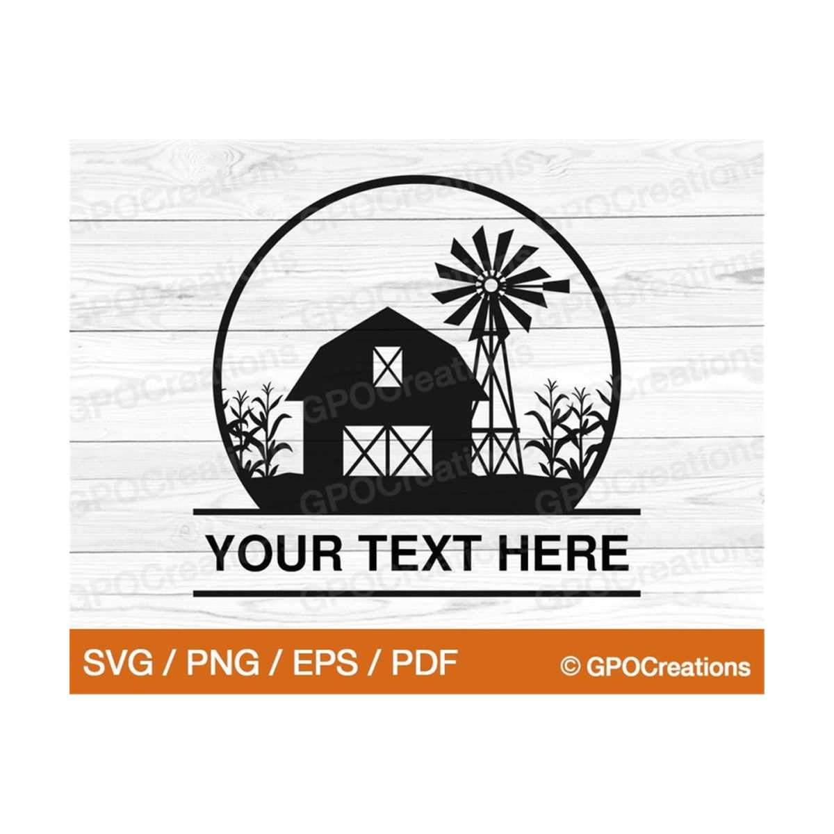 Farm SVG, Farm Scene SVG, Farm Split Monogram SVG, Farm Life | Inspire ...