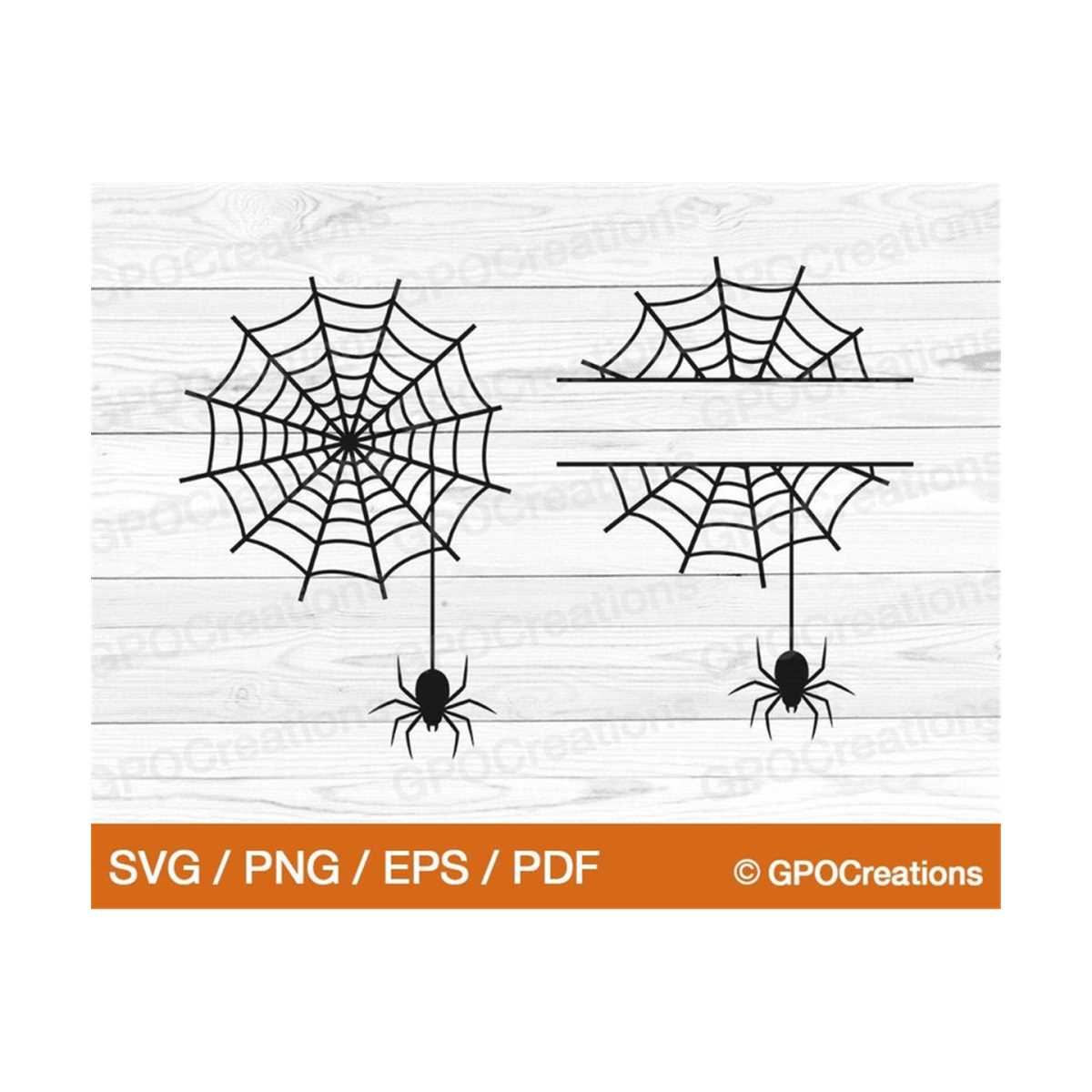 Spiderweb SVG, Spider SVG, Spiderweb Split Monogram SVG, Hal | Inspire Uplift