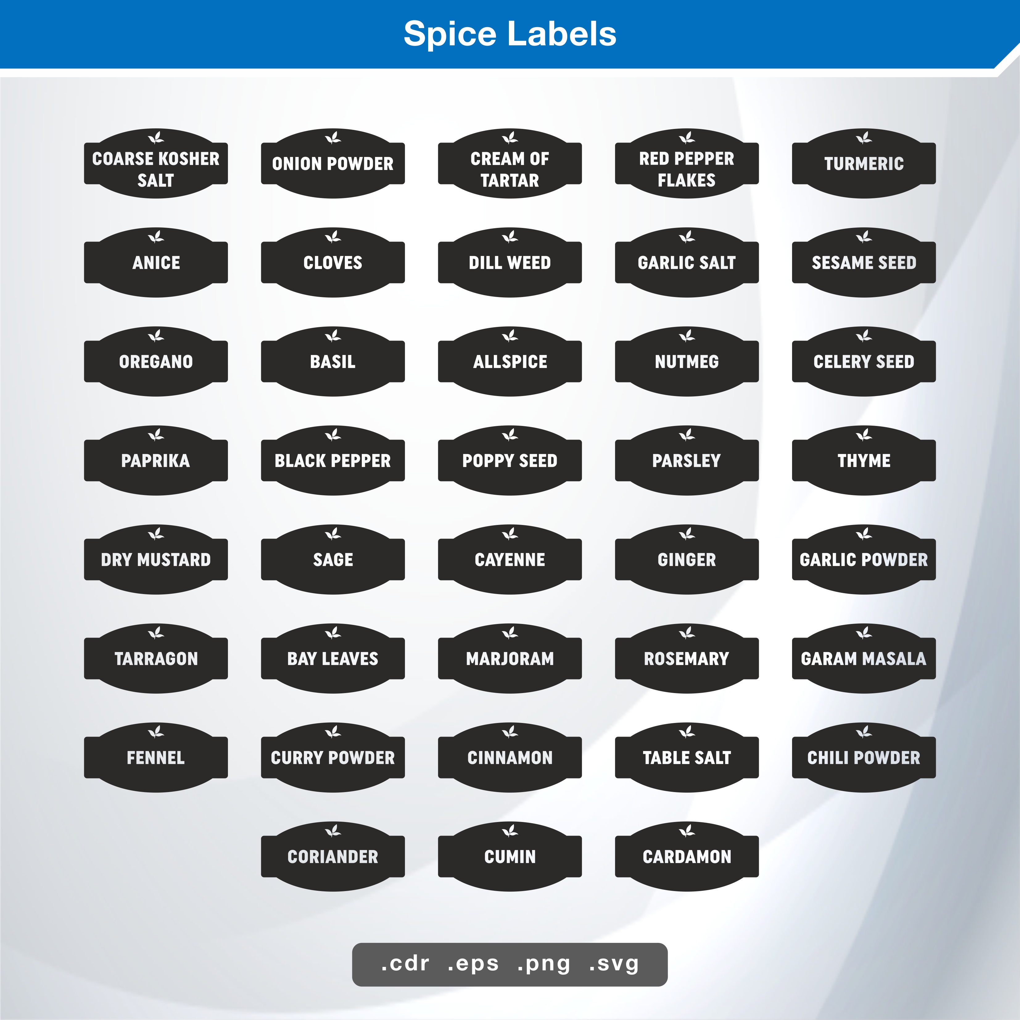 Spice Labels Svg | Inspire Uplift