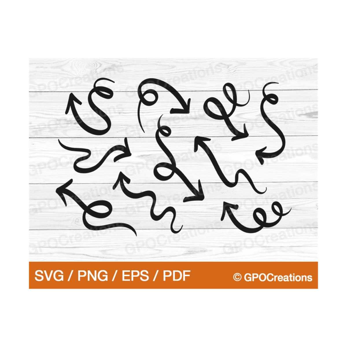 Arrow SVG, Squiggly Arrows SVG, Arrow Doodles SVG, Hand Draw - Inspire ...