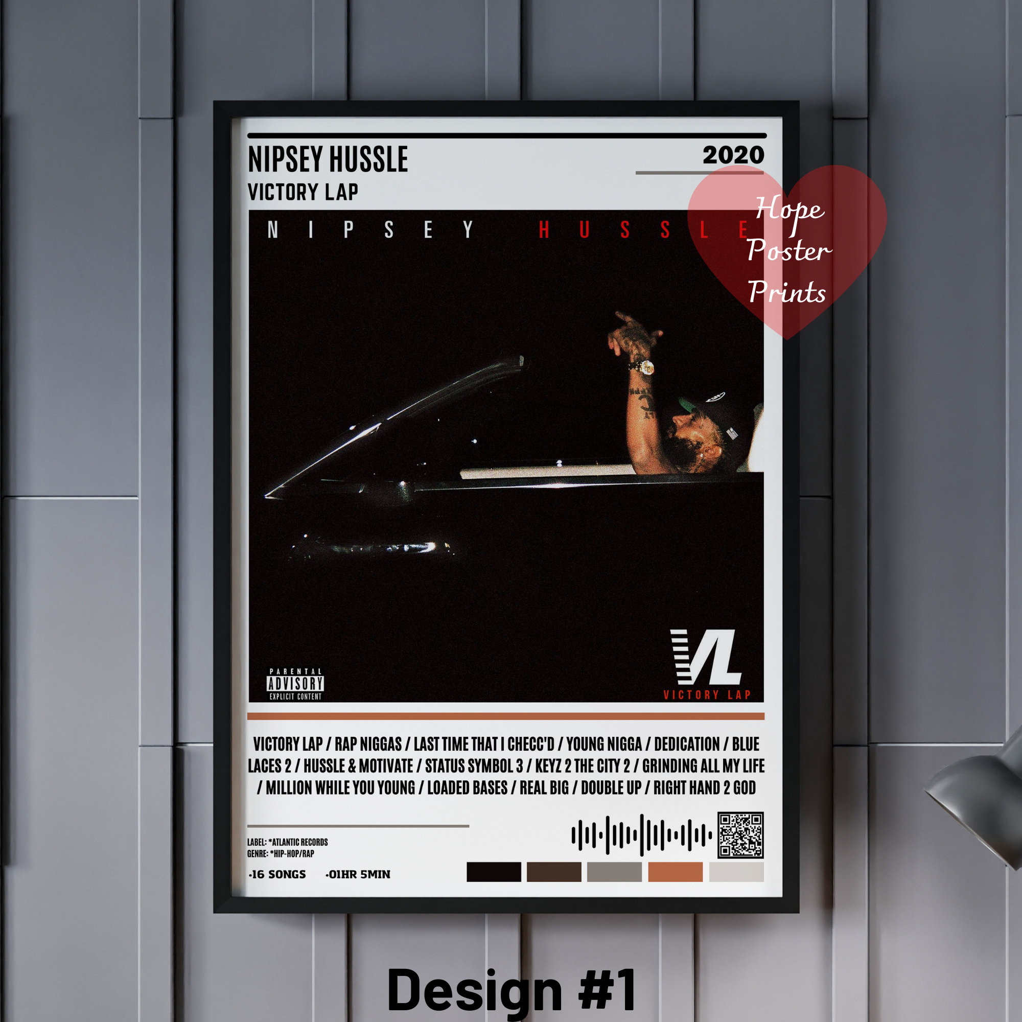 Nipsey Hussle Poster, Nipsey Hussle Victory Lap Album Poster | Inspire Uplift