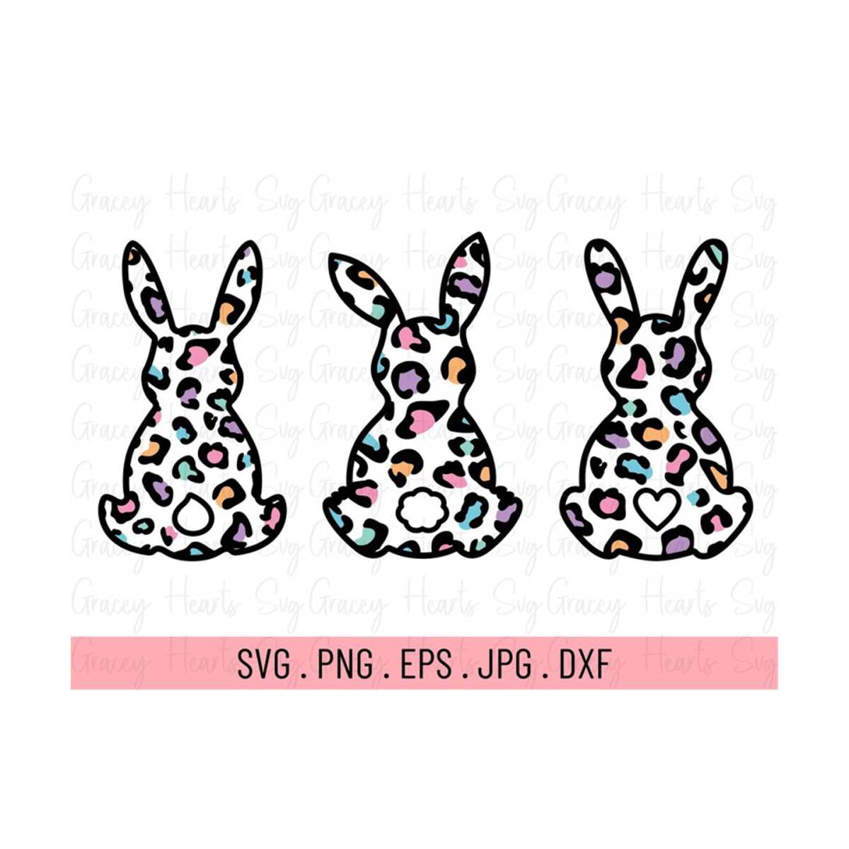 leopard bunny svg, easter bunny svg, bunny silhouette svg, e | Inspire ...