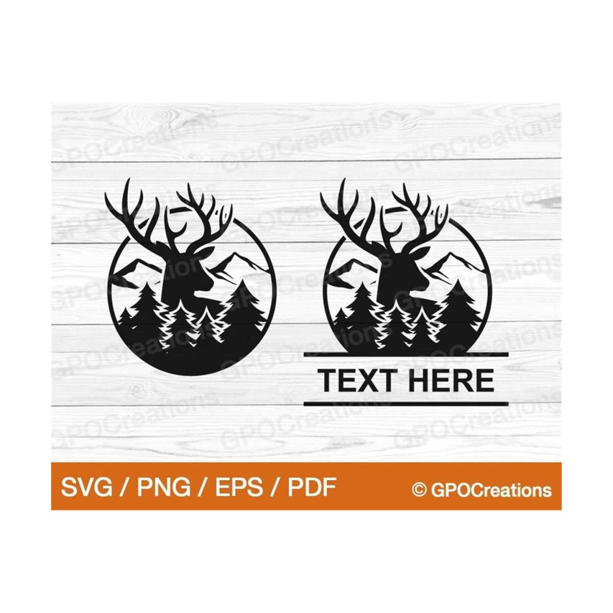 Deer SVG, Deer Monogram SVG, Deer Head SVG, Deer Hunting Svg | Inspire Uplift