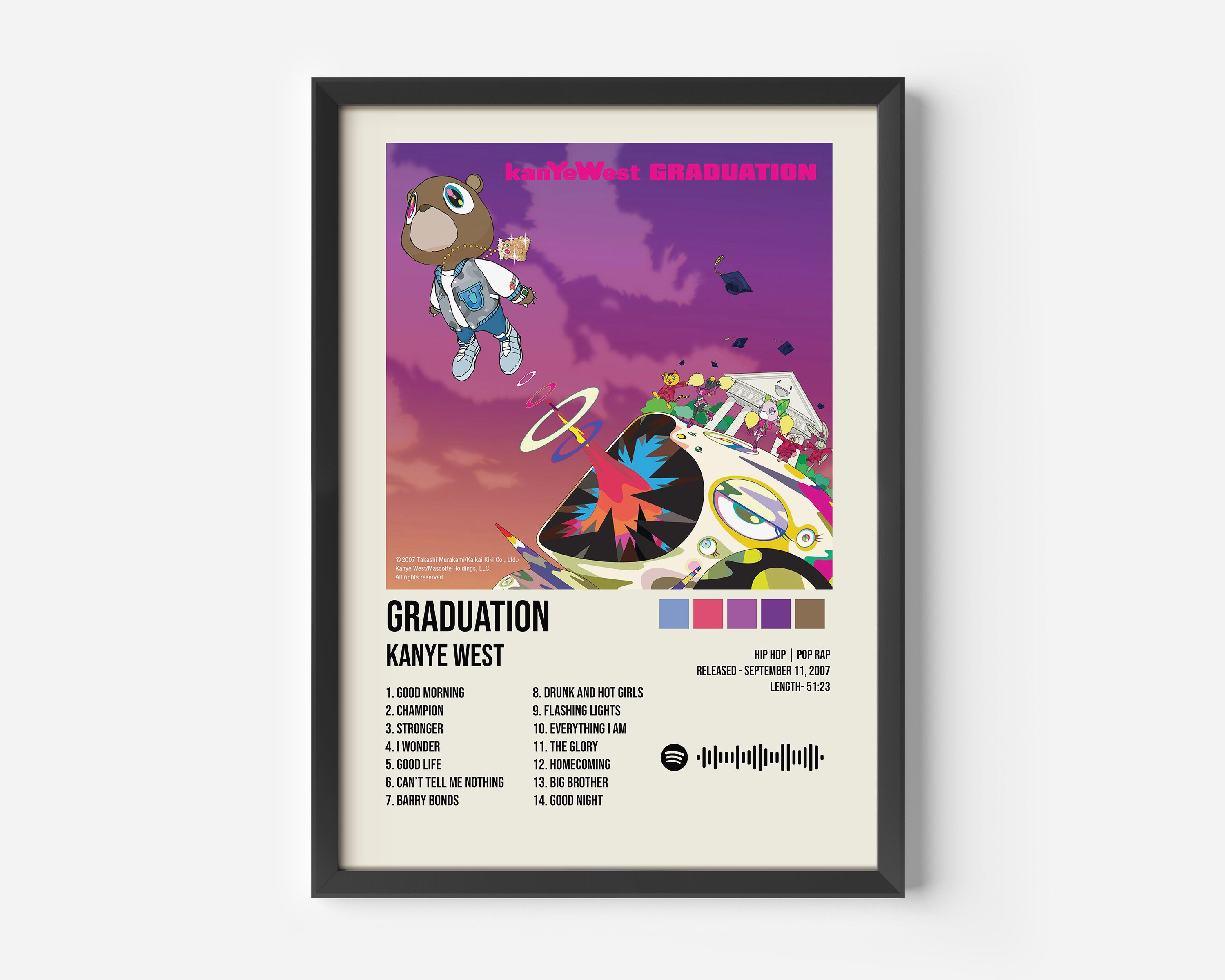 Kanye West Poster Graduation Kanye West Playlist Graduati | Inspire Uplift