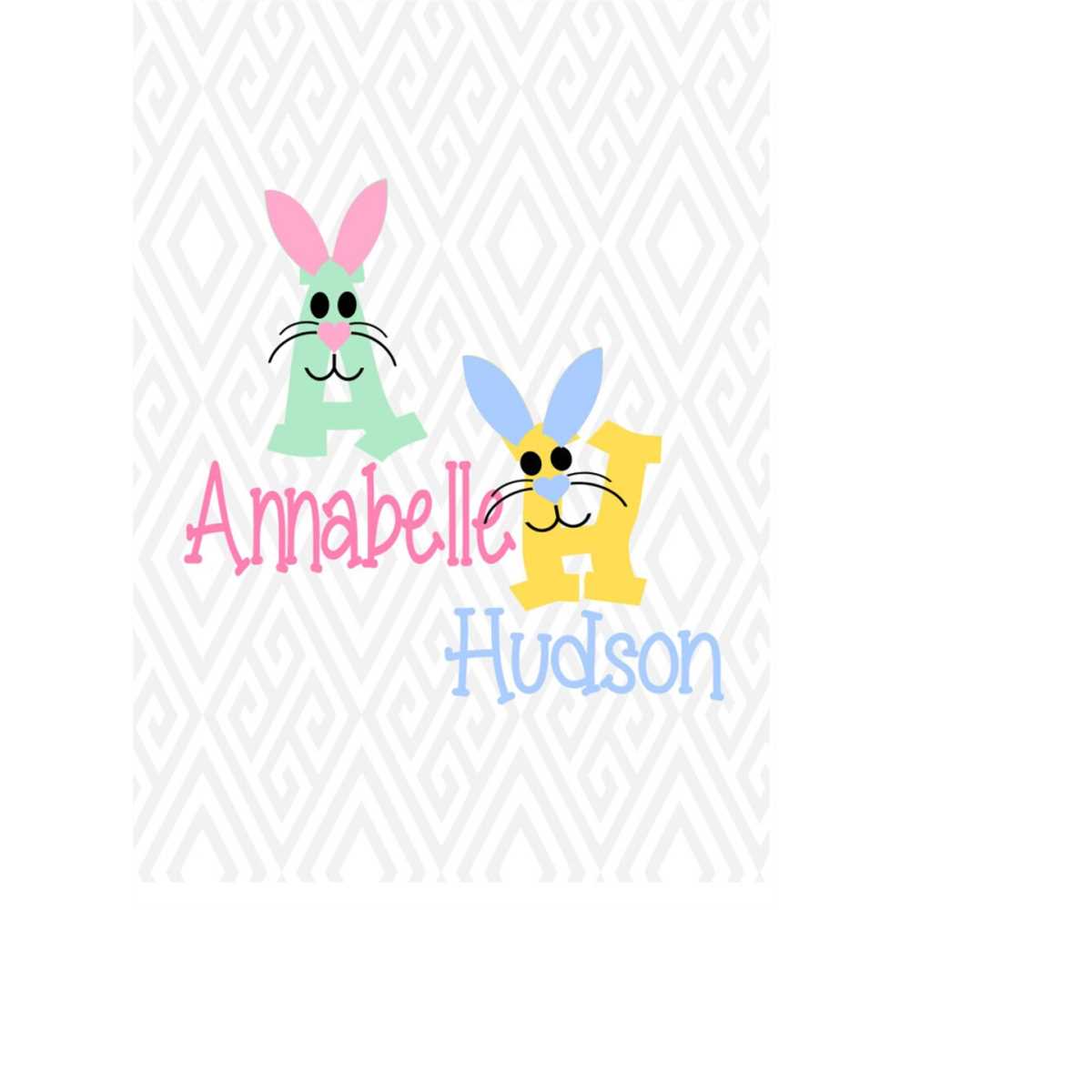 Easter Bunny Alphabet A - Z SVG, DXF, PNG, Eps, Ai, and Pdf | Inspire ...