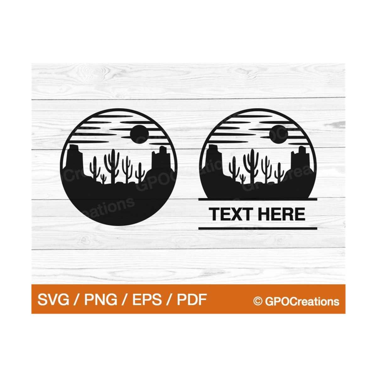 Desert SVG, Desert Scene SVG, Cactus SVG, Desert Landscape S - Inspire ...