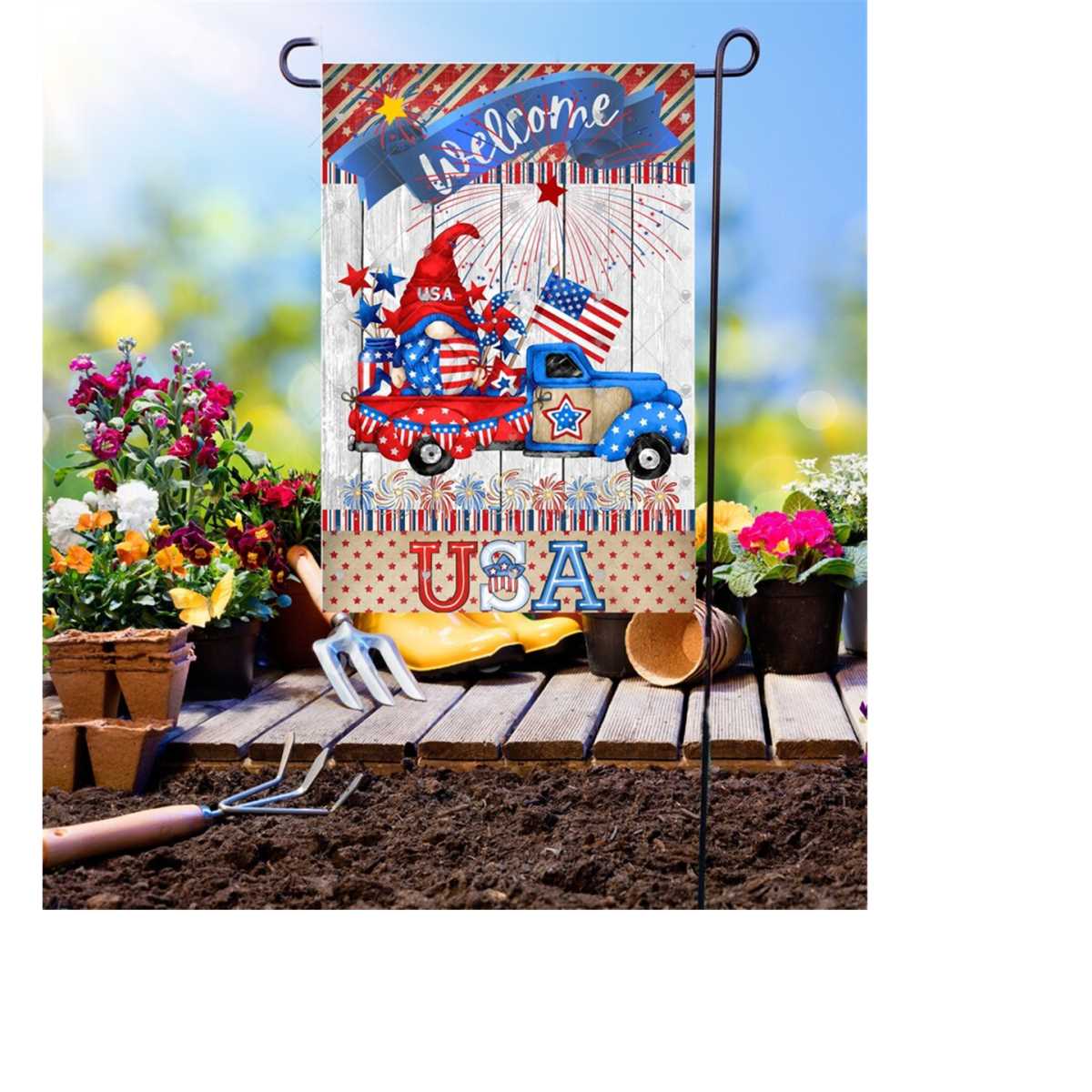 12' x 18' Garden Flag Design, Patriotic Garden Flag, 4th of | Inspire ...