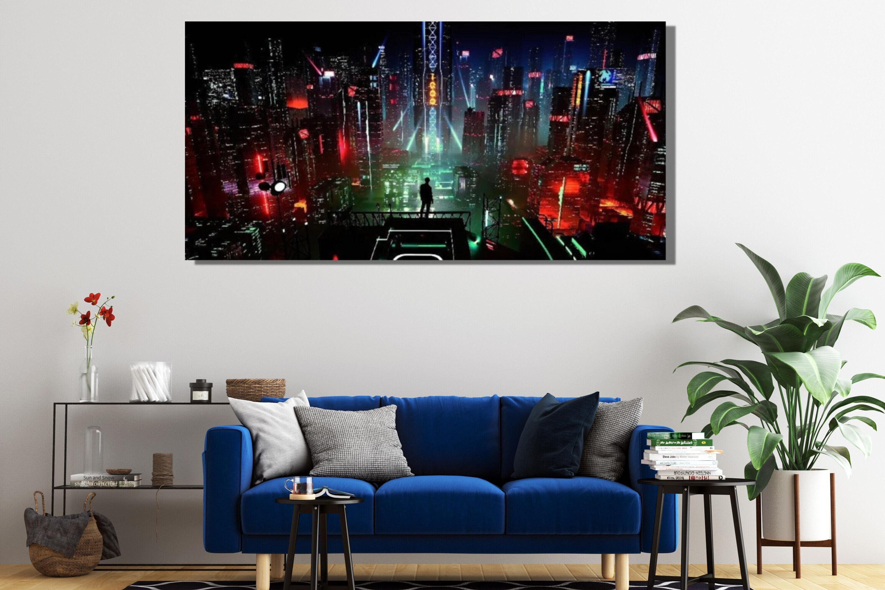 Cyberpunk City Canvas PosterGame Poster GiftCyberpunk Poster | Inspire ...