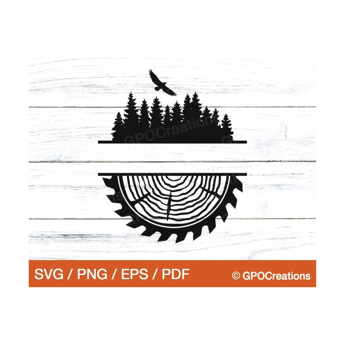 Saw Blade SVG, Saw Blade Split Frame SVG, Tree Trunk Slice M | Inspire ...