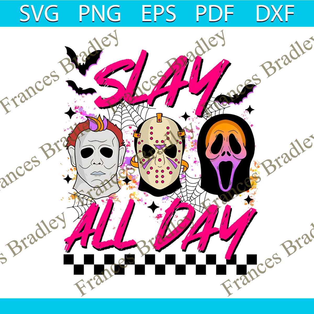 Horror Slay All Day Spooky Season PNG Download File | Inspire Uplift