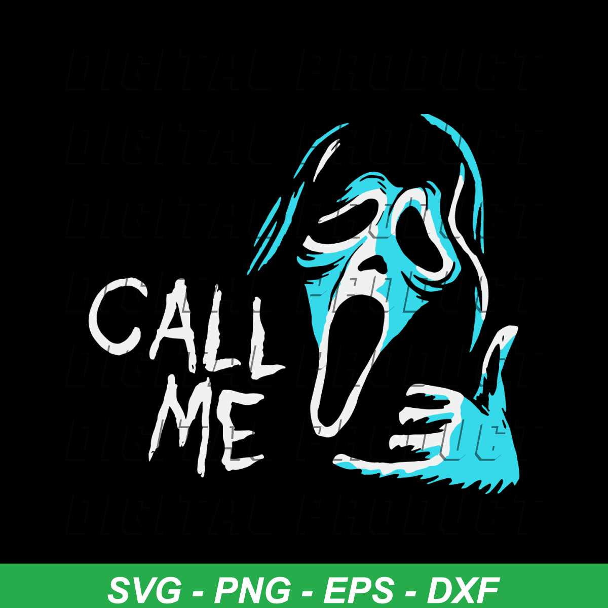 Vintage Ghostface Call Me Scream Movie SVG Digital File | Inspire Uplift