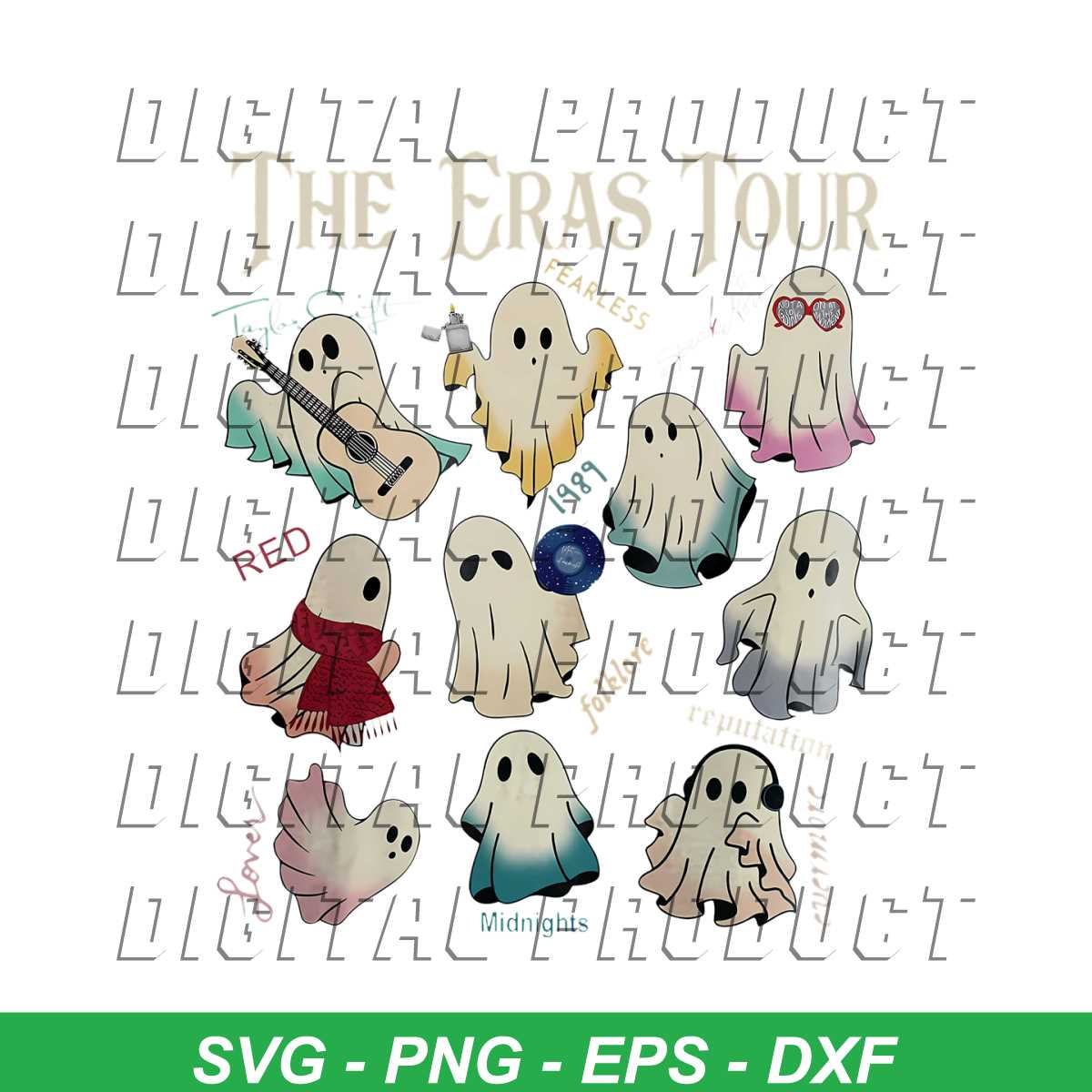 The Eras Tour Ghost In My Horror Eras PNG Sublimation | Inspire Uplift