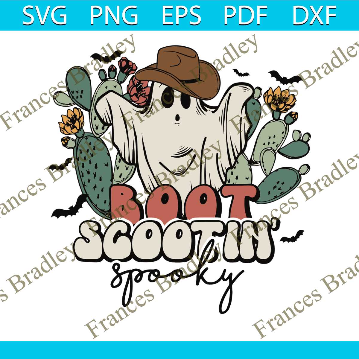 Boot Scootin Spooky Western Ghost SVG Cutting Digital File | Inspire Uplift