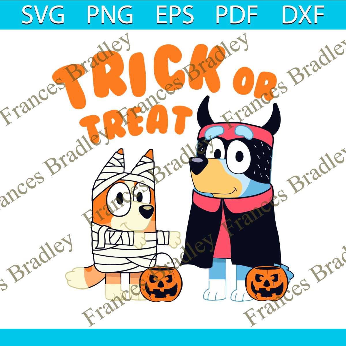 Bluey Trick Or Treat Horror Vampire SVG Cutting Digital File | Inspire ...