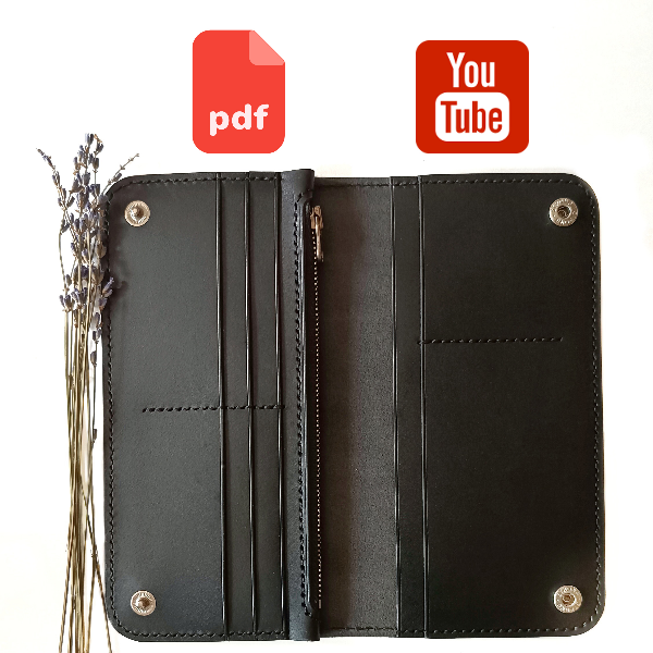 Pattern longer wallet - Pattern of a leather wallet - Inspire Uplift