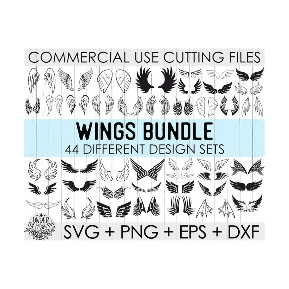 Wings Svg Bundle,Angel Wings,Wings Cut File,Wing Svg,Angel S | Inspire ...