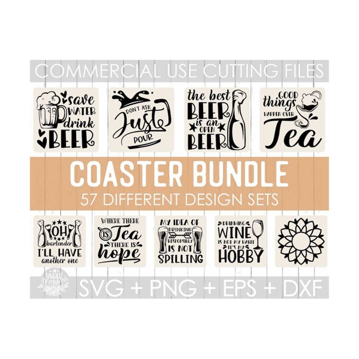 Coaster Svg Bundle,Wine Saying Svg,Coffee Coaster Svg,Drink - Inspire ...