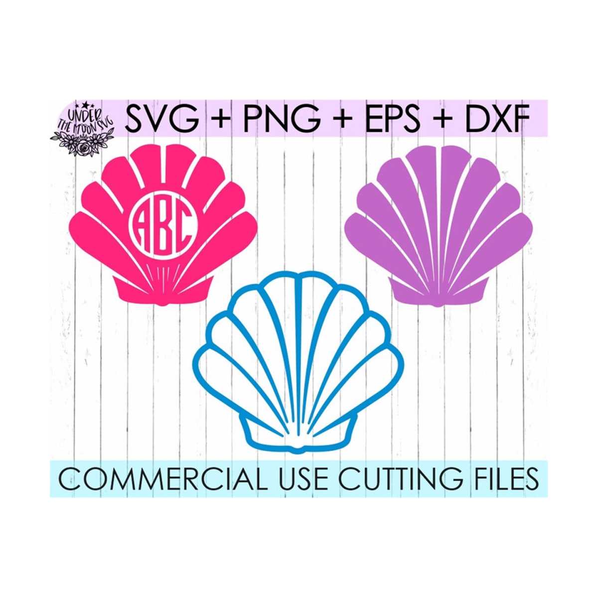 Mermaid Shell Monogram SVG / Mermaid SVG / Mermaid Clam Svg | Inspire ...