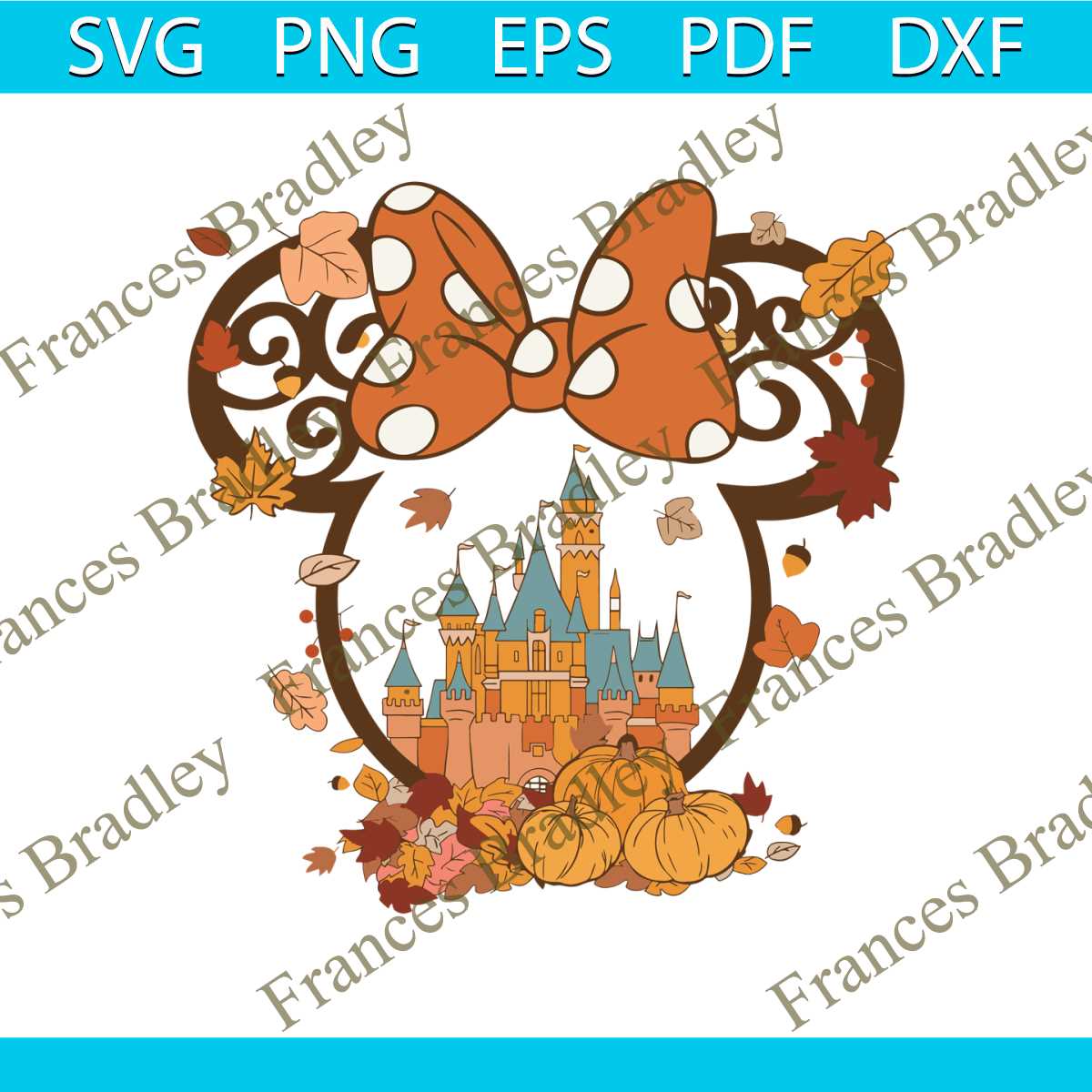 Vintage Minnie Fall SVG Disney Magic Kingdom SVG File - Inspire Uplift
